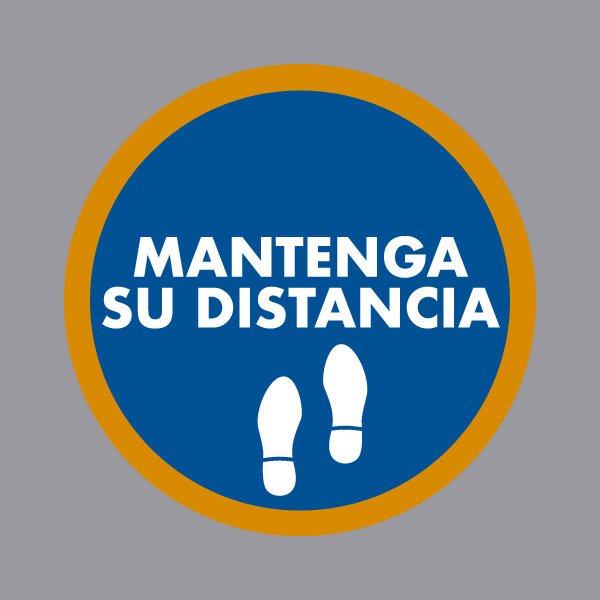 Mantenga su distancia floorgraphic – covid19